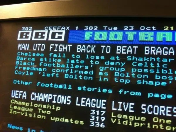 Waiting for Page 302: Remembering Football Scores on Ceefax